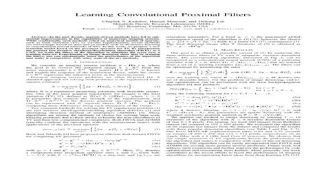 learning convolutional proximal filtersspars2017 lx it pt index files