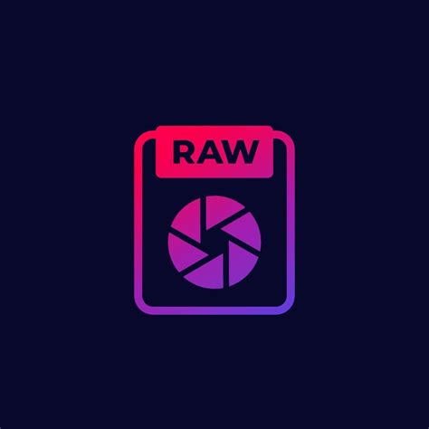 Raw File Icon With Gradient 2204826 Vector Art At Vecteezy