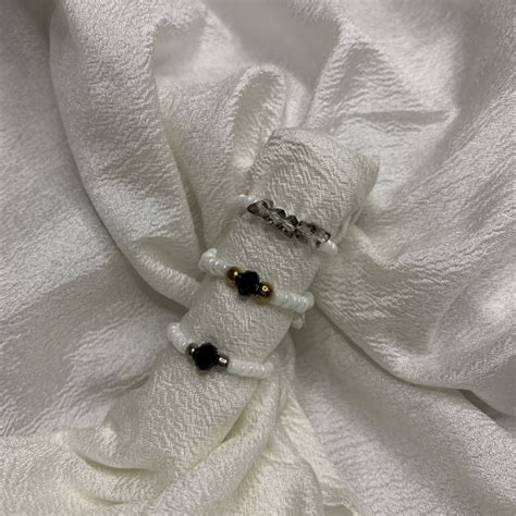 Jual Vol Cincin Manik Manik Kombinasi Cincin Manik Beaded Ring Cincin Gaya Shopee