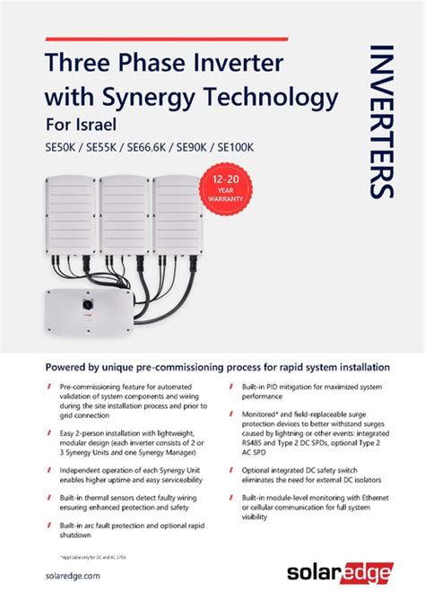 Inverter Solaredge Se50k Set With 2x Sesuk Units String Secondsol