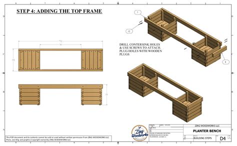 Diy Planter Bench Plans Easy Weekend Project Make From Etsy