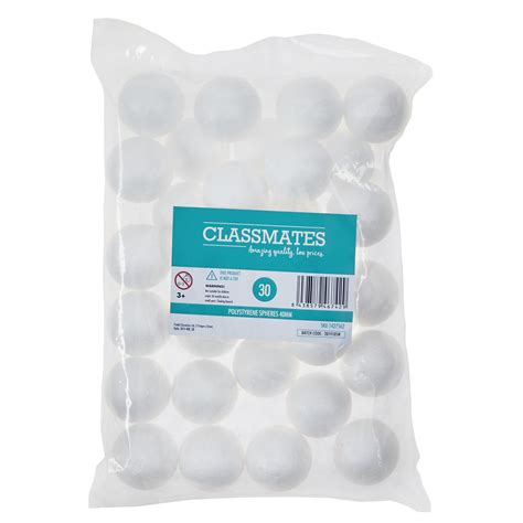 Polystyrene Spheres 40mm Pack Of 30 G176507 Gls Educational Supplies