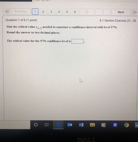 Solved Find The Critical Value Needed To Construct A Chegg
