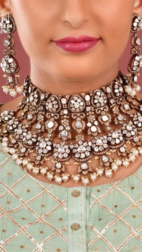 Polki Uncut Diamond Bridal Jewelry Collection Bridal Jewellery Indian Rose Gold Wedding