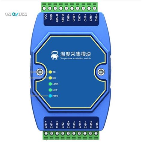 Temperature Acquisition Module 8 Way Modbus Rs485 Type K Thermocouple