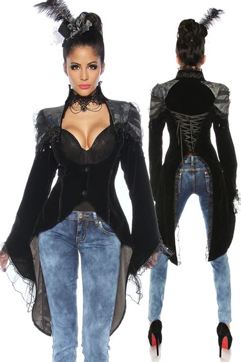Karneval Damen Gothic Frack Faschingskram