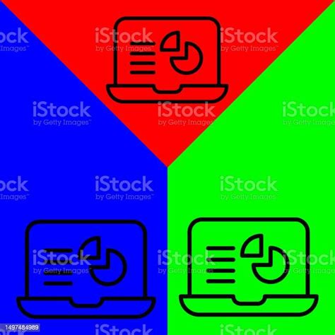 Data Analytics Vector Icon Lineal Style Isolated On White Background
