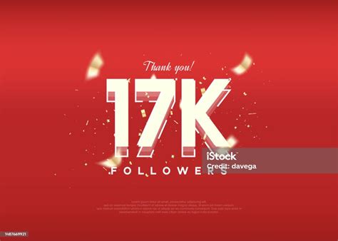 17k 추종자의 현대적인 디자인 축하 호화로운 빨간색 배경에 17에 대한 스톡 벡터 아트 및 기타 이미지 17 3차원 형태 Number 1000 Istock