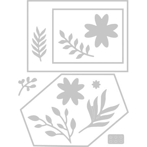 Thinlits Die Set Geo Floral Frame Sizzix Bastel Welt Schobes