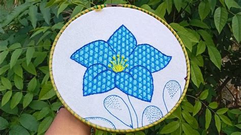 cómo bordar una flor Lily 45con una Puntada super hermosa fácil ideal