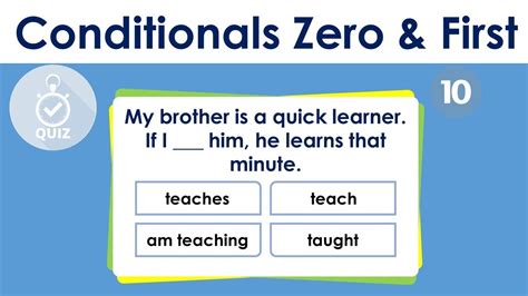Conditionals Quiz Zero And First English Grammar Practice Test Youtube