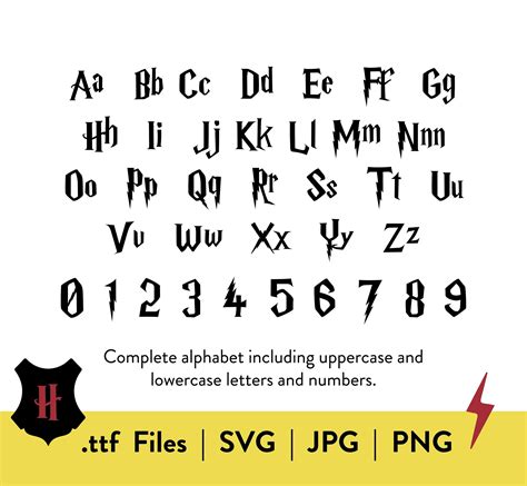 Wizard Font Svg Png Potter Font Svg Halloween Font Etsy Uk