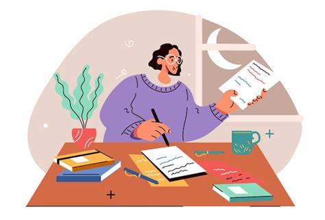 Les Gens Travaillent Au Bureau Domicile L Illustration De