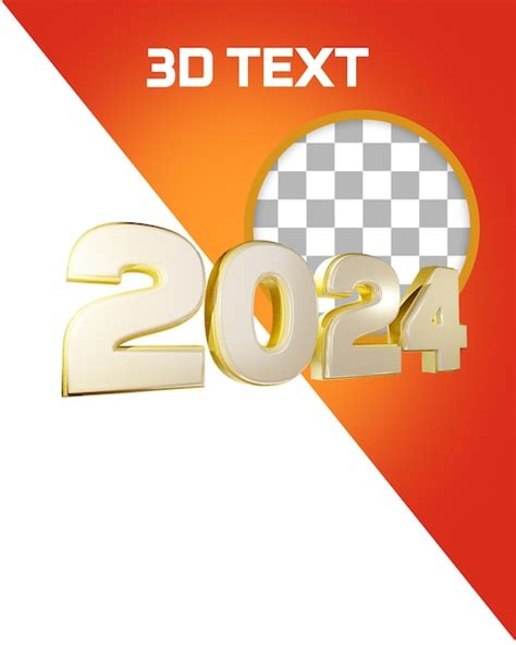 2024 número 3d Archivo PSD Premium