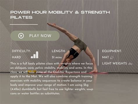 Power Hour Mobility Strength Pilates Bodhicore