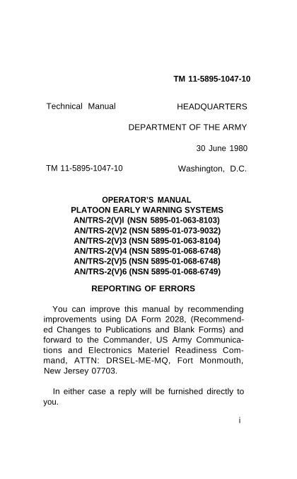 Pdf Technical Manual Headquarters Department Of The Army … · Tm 11