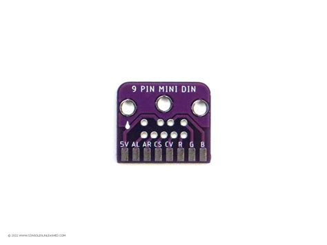 9 Pin Mini Din Av Connector Breakout Pcb Consoles Unleashed