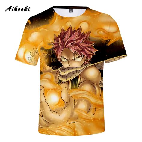 D Print Summer Fashion Fairy Tail T Shirts Men Women Anime Fairy Tail D Tshirt Natsu And Lucy