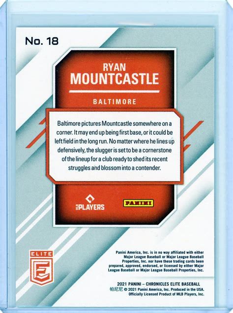 Ryan Mountcastle 2021 Chronicles Elite 18 Rookie Card