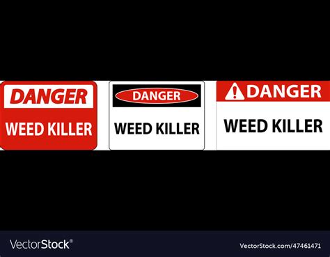 Danger Sign Weed Killer On White Background Vector Image