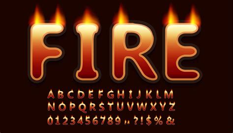 Flame Font Numbers