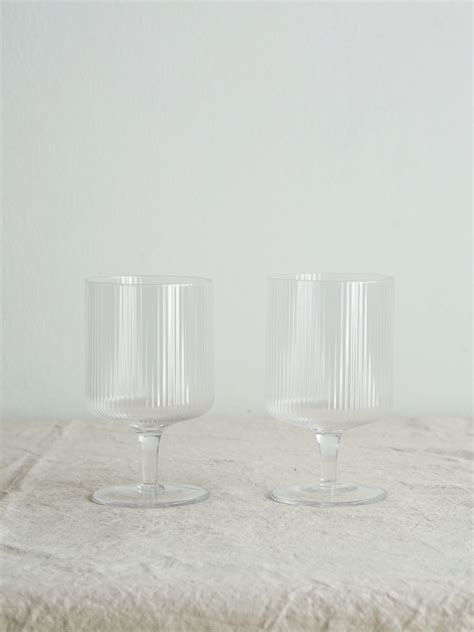 Ferm Living Ripple Wine Glasses Collection By Plain Vanilla