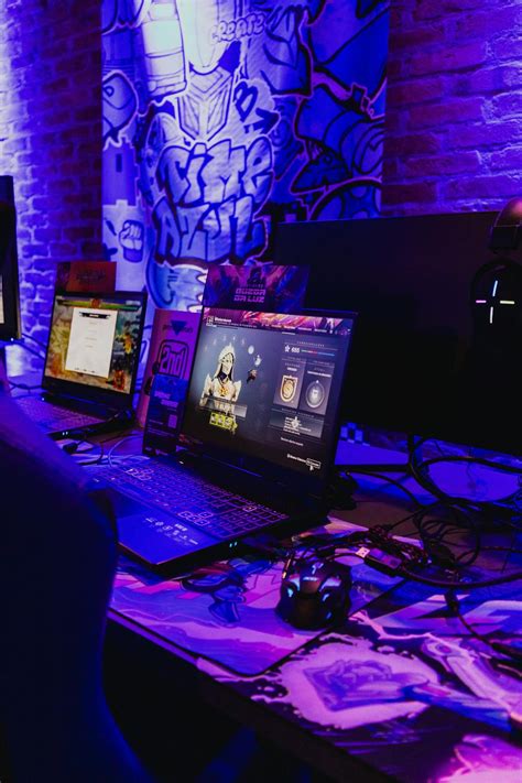 E스포츠 E스포츠 경기장 Led 조명 Rgb 조명 가상현실 게이머 게이밍 게임 룸 게임 플랫폼 그래피티 기술