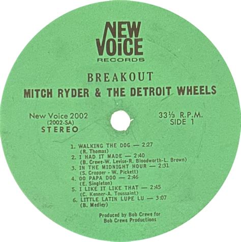 Mitch Ryder And The Detroit Wheels Breakout New Voice Usa