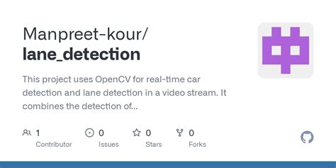 GitHub Manpreet Kour Lane Detection This Project Uses OpenCV For