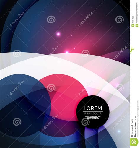 Overlapping Circles On Glowing Abstract Background Stock Vector Illustration Of Flare Eps10