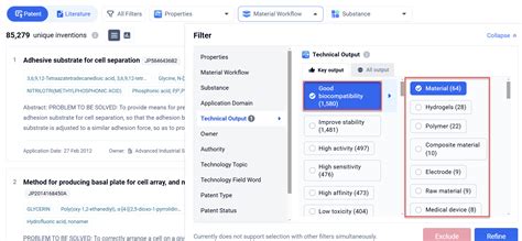 Cascading Filter For Technical Output Patsnap Help Center