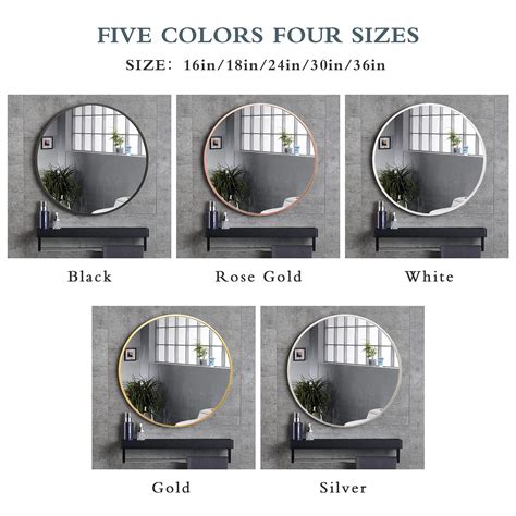 Beautypeak Circle Mirror Gold 30 Inch Wall Mounted Round Mirror With