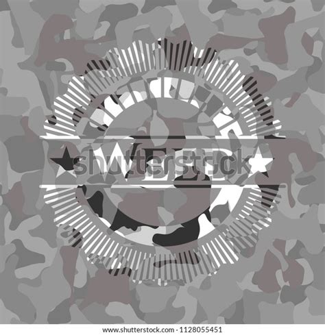 Weed On Grey Camo Pattern Stock Vector Royalty Free 1128055451
