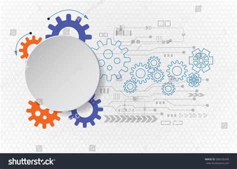 Vector Gear Wheel Circuit Board Template Stock Vector Royalty Free 580726249 Shutterstock
