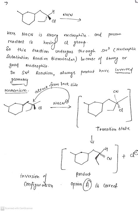 Solved What Is The Correct Product NaCN CI A CN H B CN H C CN CN O A O B OC Course Hero