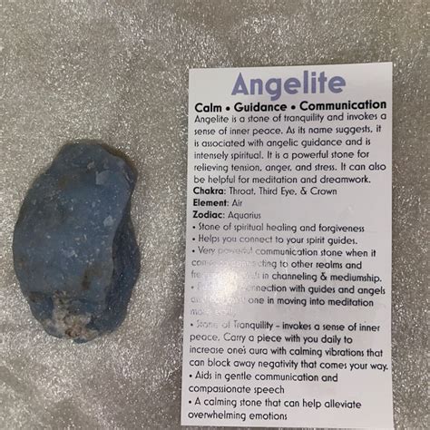 Raw Angelite Stone Anhydrite From Peru Rough Angelite Crystal Raw