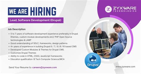 Lead Software Development Drupal Lsd15022401 Zyxware