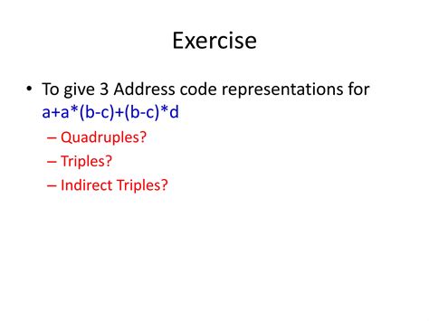 Intermediate Code Generation In Compiler Design Pdf