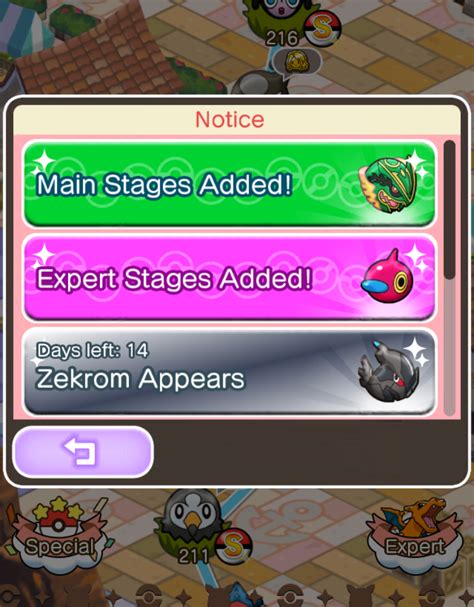 Actualización Pokémon Shuffle Zekrom Nuevas fases Nuevo Safari