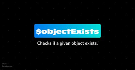 Objectexists Aoijs — Documentation