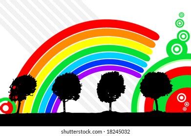 Trees Vector Background Stock Vector Royalty Free 18245032 Shutterstock