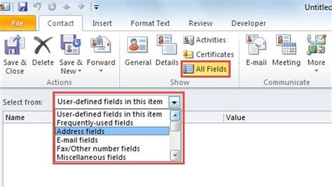Tips To Add More Information To Your Outlook Contacts