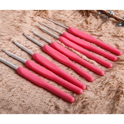 Pure Colour Crochet Hook Set8pcs Jarum Kait Set Crochet Jarum Kait