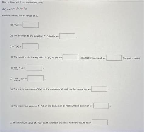 Solved This Problem Will Focus On The Function Chegg