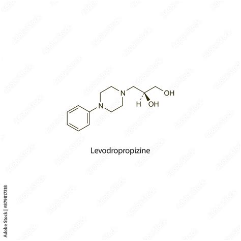 Levodropropizine Flat Skeletal Molecular Structure Antitussive Drug