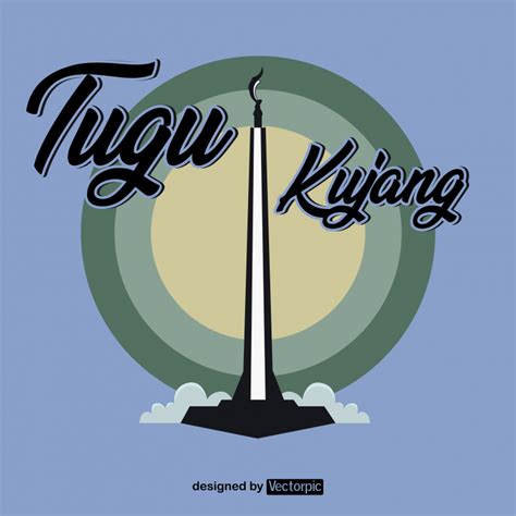 Tugu Kujang Design Free Vector