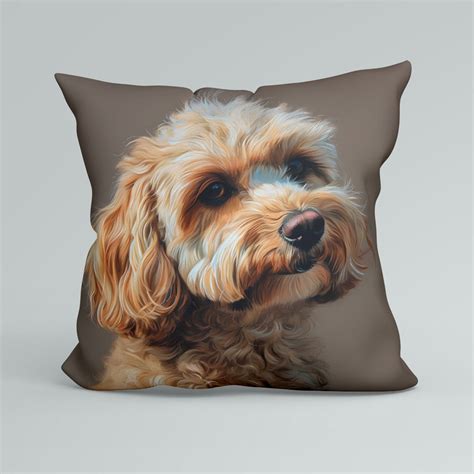 Cockapoo Dog Fabric Panel For Sewing Cushions Custom Fabrics Uk