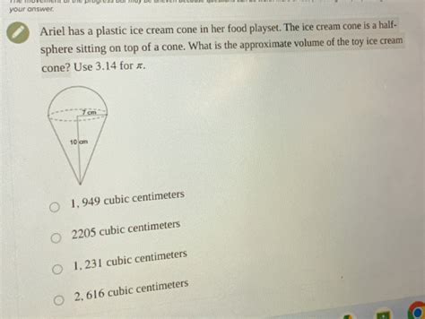 Solved Your Answer Ariel Has A Plastic Ice Cream Cone In Her Food