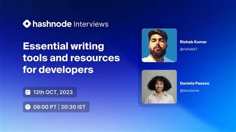 Hashnode Interviews — Essential Writing Tools And Resources For Developers Youtube
