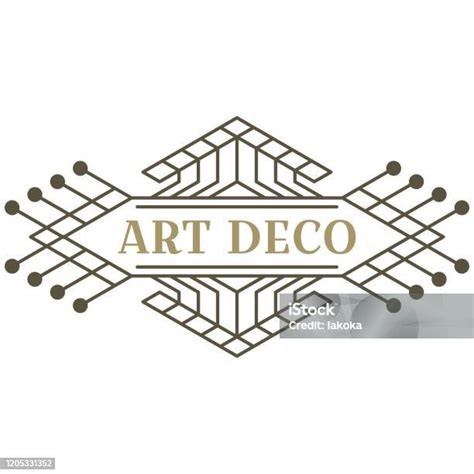 Logo Art Déco Conception Détiquette De Cru Insignes Rétro Image